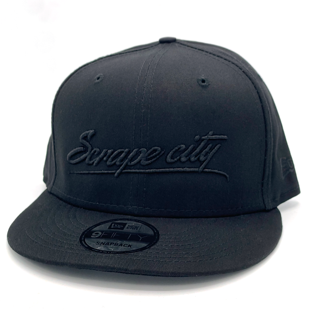 SCRIPT LOGO HAT - STEALTH BLACK – Scrapecity